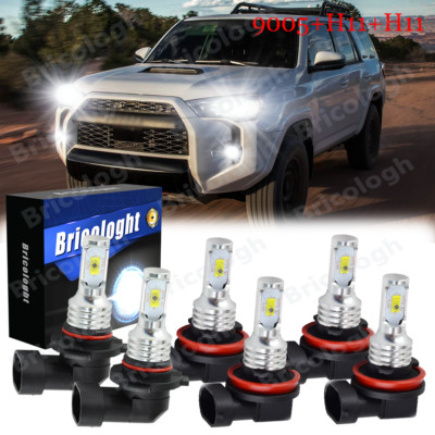 For Toyota 4Runner 2010-2020 -LED Headlight Bulbs Hi/lo Beam+Fog Light ...