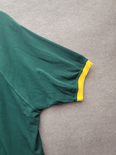 Cadre Athletic Polo Shirt Mens XL Short Sleeve Green Yellow Rugby | eBay