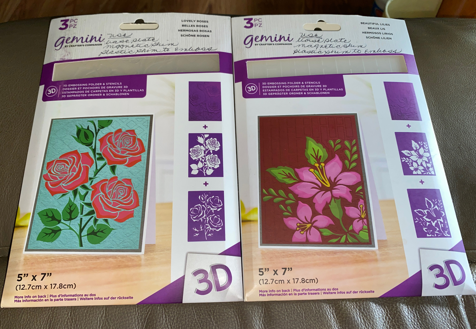 Lot Of 2 Gemini 3D Embossing Folders & Stencils by Crafters Companion ...