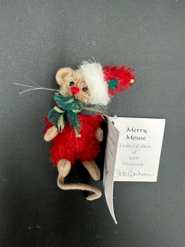 Merry Mouse Deb Canham Mini Mices 3.25" Ltd Ed Jointed Figure Santa ...