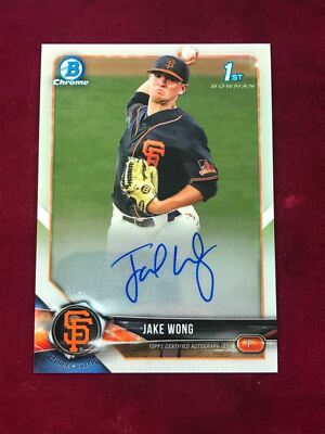 2018 Bowman JAKE WONG Auto 1st Bowman Baltimore Orioles (CT17) | eBay ...
