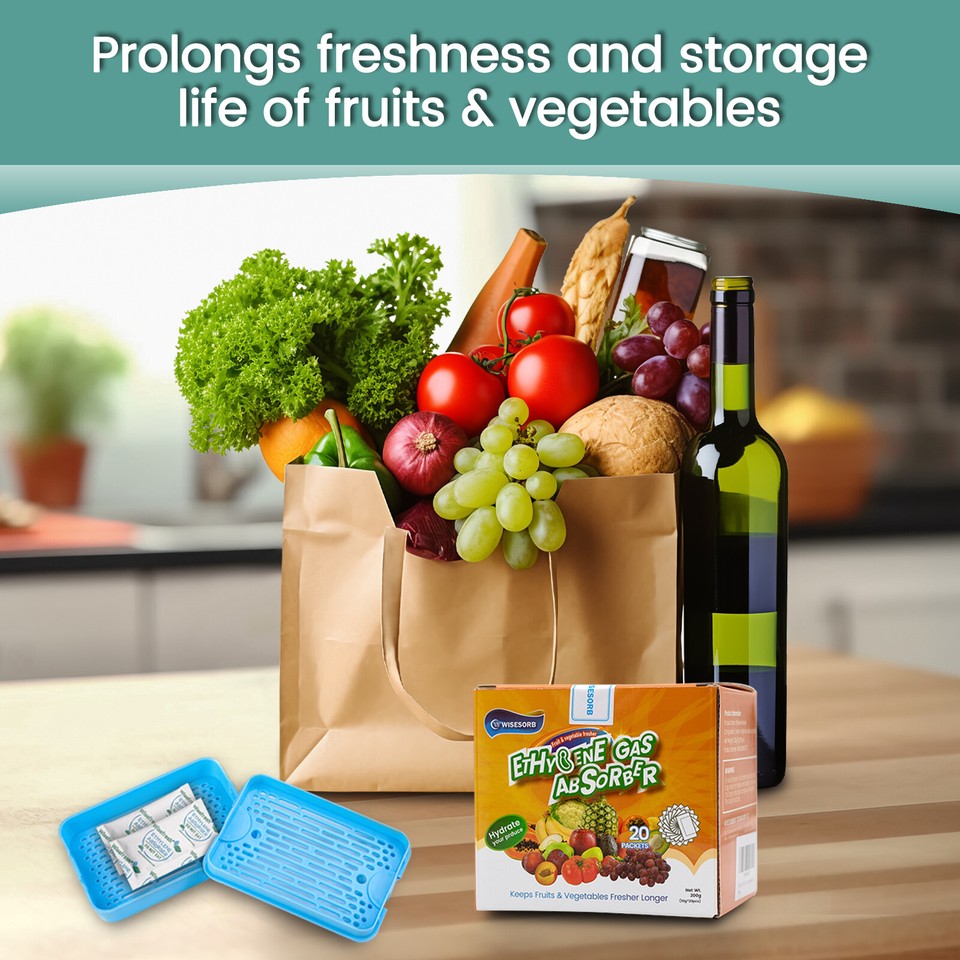 10 Gram Ethylene Gas Absorber Packets, Vegetable & Fruit Fresh Produce ...