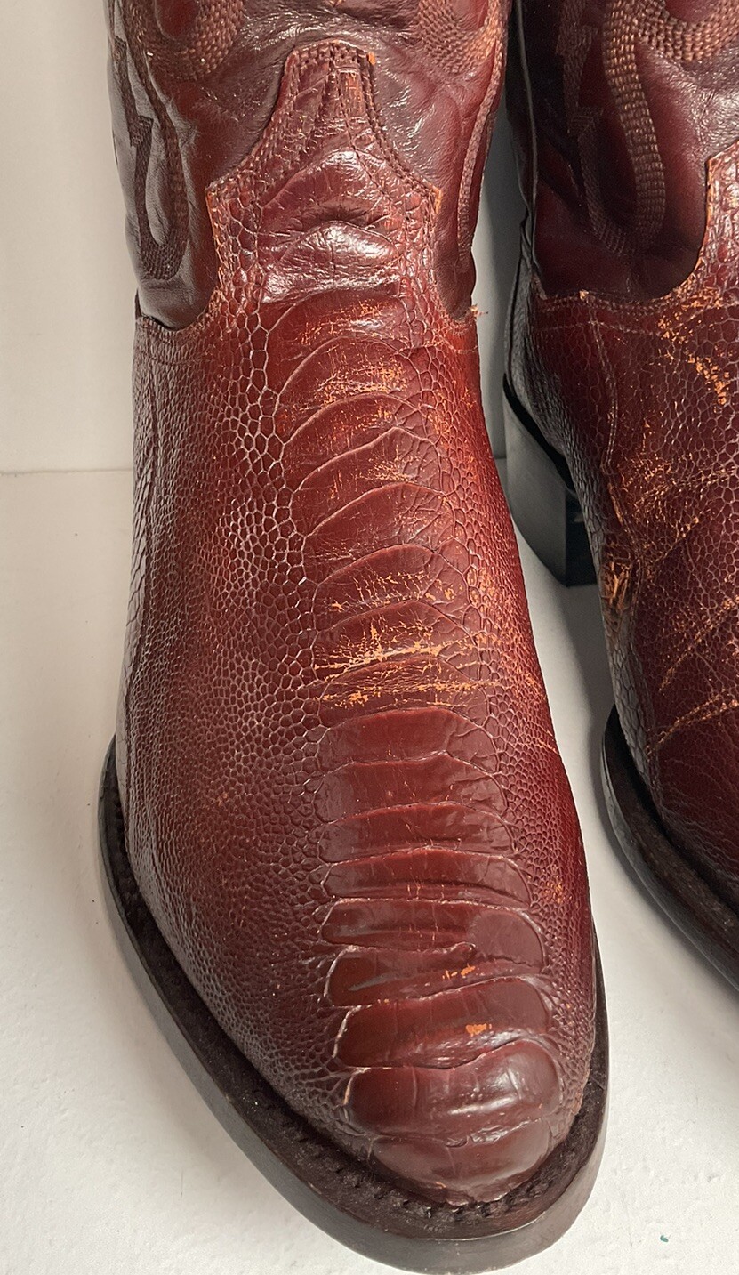 Dan Post Exotic Ostrich Leg Cowboy Boots 10 D | eBay