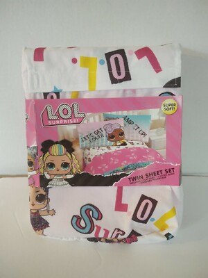 LOL Surprise! (3) Piece Twin Sheet Set (fitted/flat + Pillowcase ...