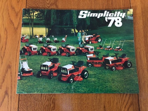 VTG 1978 SIMPLICITY LAWN MOWER GARDEN TRACTOR SALES CATALOG USA 23 ...