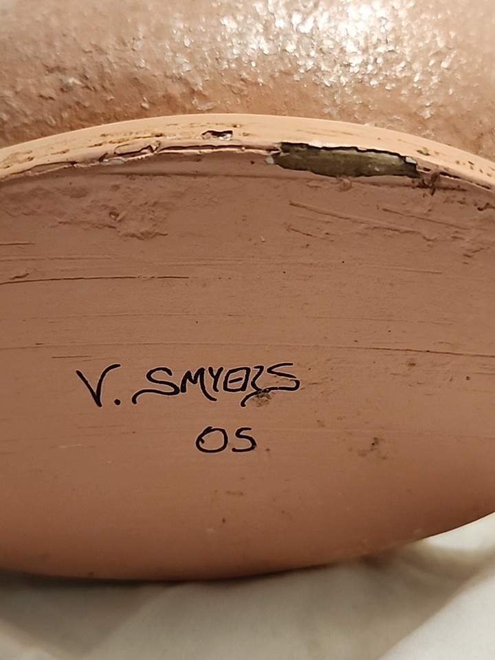 Signed Vickie Smyers Bunnie Rabbits Easter Egg Spring with Trees ...