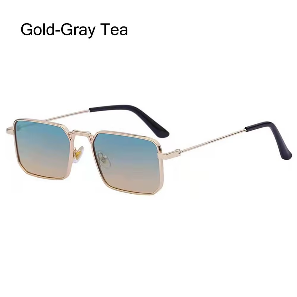Retro Square Sunglasses for Women & Men, Luxury UV400 Metal Frame ...
