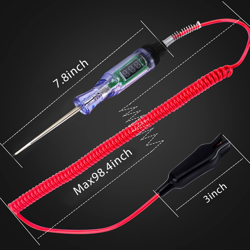 Automotive Circuit Tester, Auto Car Test Light Probe 3-48V LED Digital ...