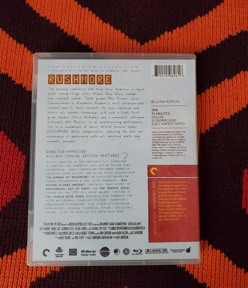 Rushmore (1998) [Criterion Collection - Blu-ray] | eBay