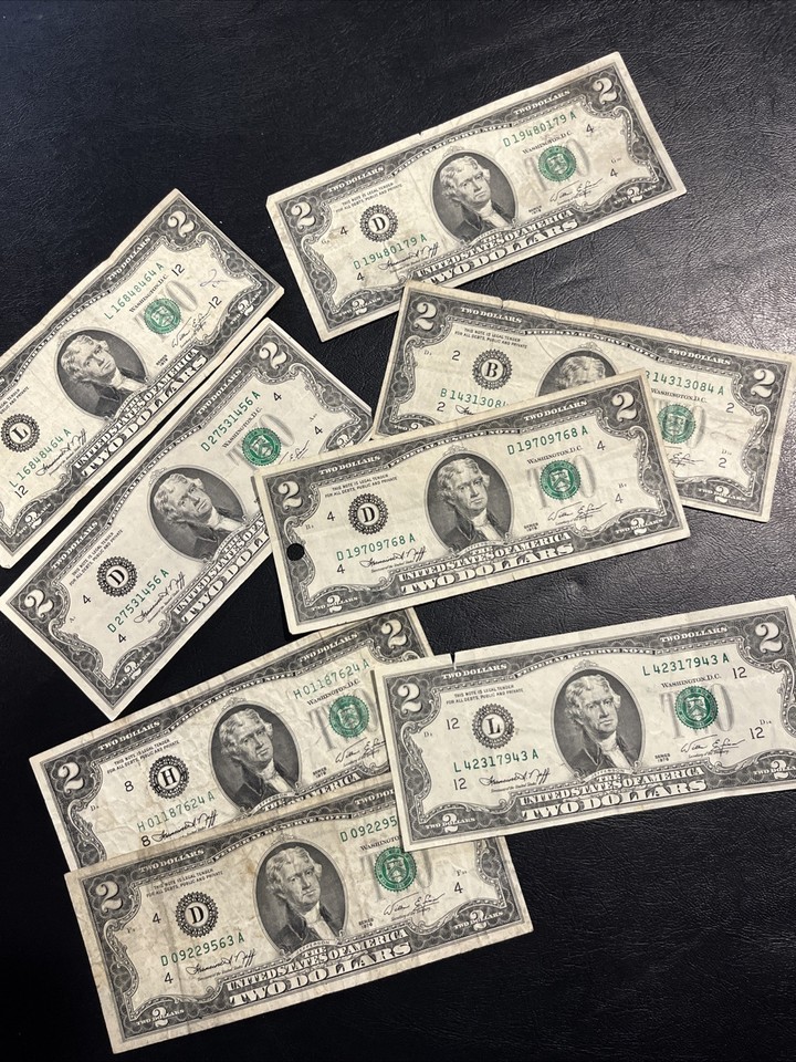 1976 Two Dollar Bill • Damaged Cull Well Circulated • US Legal Tender ...