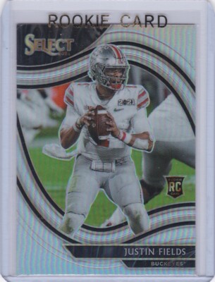JUSTIN FIELDS ROOKIE CARD 2021 Select RARE SILVER PRIZMS $$ RC Chicago ...