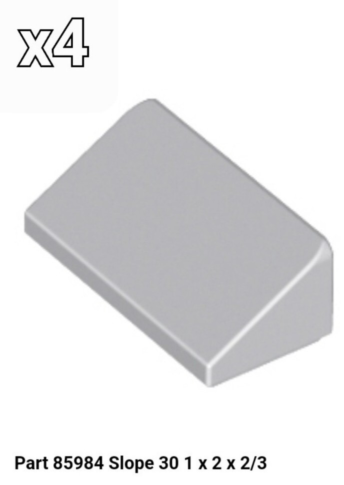 NEW LEGO Part 85984 LIGHT BLUISH GRAY Cheese Wedge 1x2 30° - Lot of 4 ...