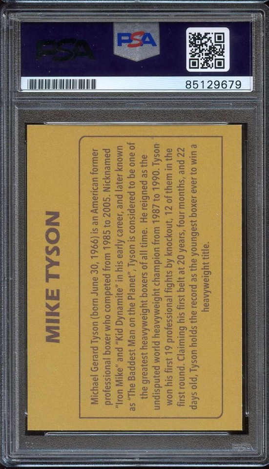 MIKE TYSON PSA/DNA AUTO 1986 TOPPS FOOTBALL STYLE CHAMP HOF | eBay