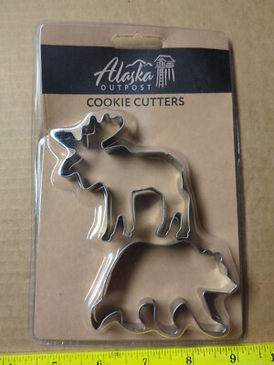 NEW Alaska Outpost Moose And Bear Cookie Cutters 2 Piece Set Impact ...