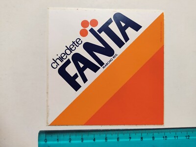 Adhesive Chiedete Fanta Orange Soda Sticker Autocollant Aufkleber 80s ...