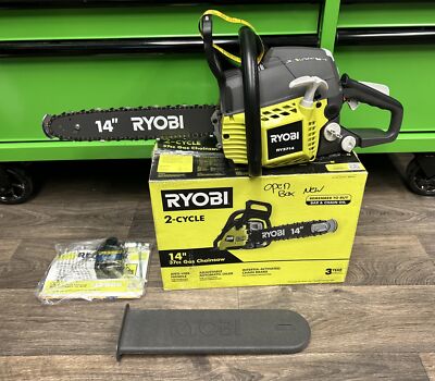 Ryobi 14" in. 37cc 2-Cycle Gas Chainsaw RY3714 Open Box New - FREE ...