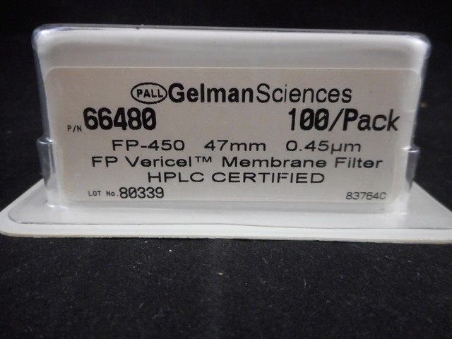 Pall Membrane Filter #66480 Fp-450 47mm 0.45 Micron PVDF 100/pack 2 PKS ...