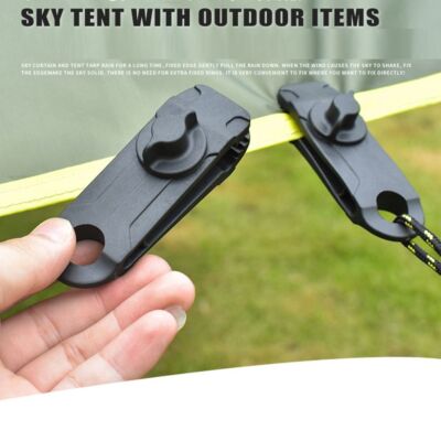 Kit Windproof Clip Hook Camping Tent Holder Canvas Tighten tool Tarp ...