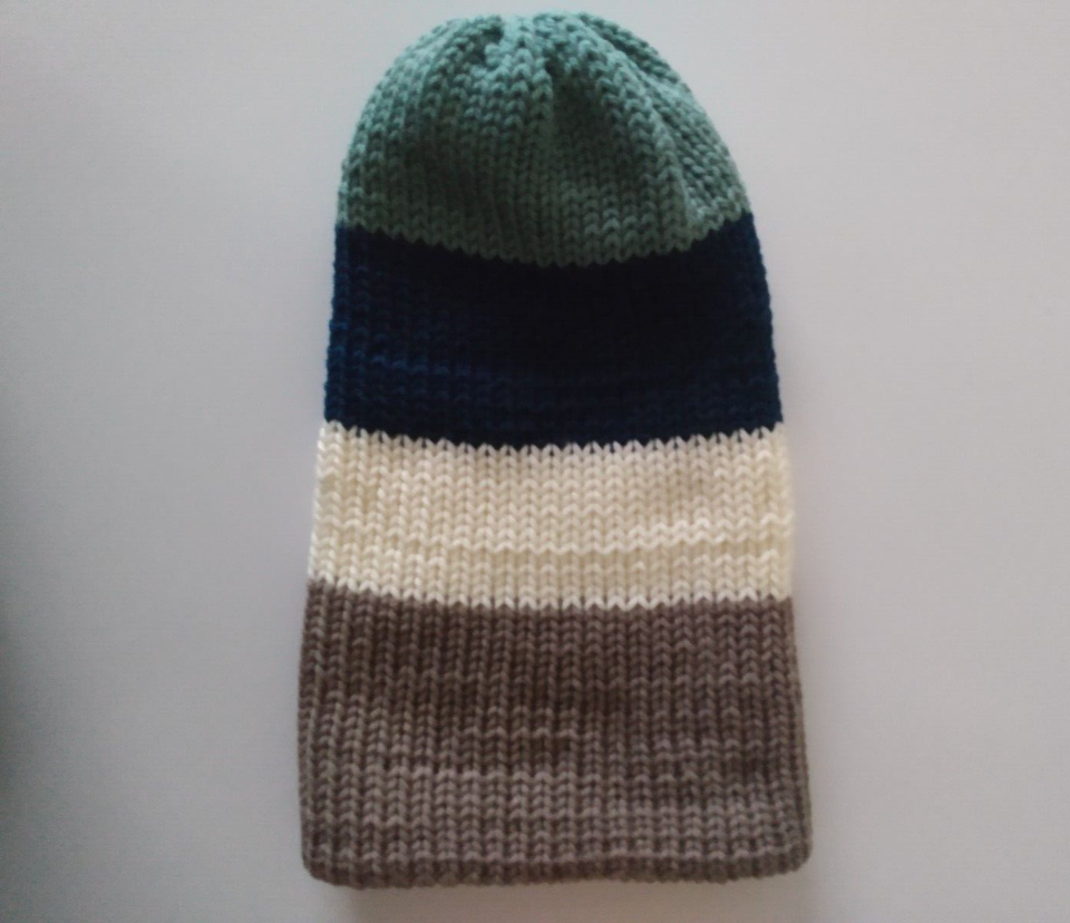 Serenity and Luxe | Multicolor Reversible Double Knit Rasta Beanie Tam ...