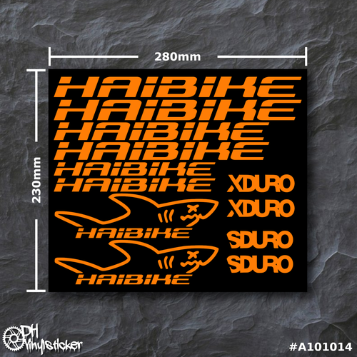 Haibike Sticker Neonorange | Aufklebersatz Set Fahrrad eBike BMX MTB ...