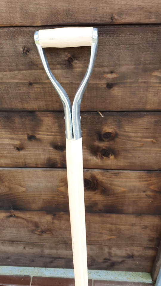 1000mm /100cm Replacement Wooden Shaft Type D Garden Handle Spade Fork ...
