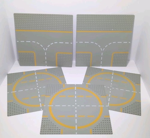5X Lego Space Base Plates Lunar Landing Pad & Road Grey Yellow | eBay