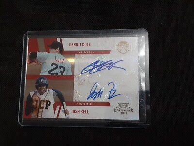 2011 Playoff Contenders Winning Combos Gerrit Cole/Josh Bell Auto Ser#d ...