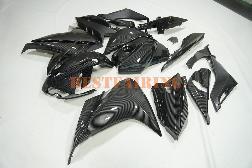 Glossy Carbon Fiber Painted Fairing Kit For Yamaha YZF R125 2008-2018 ...
