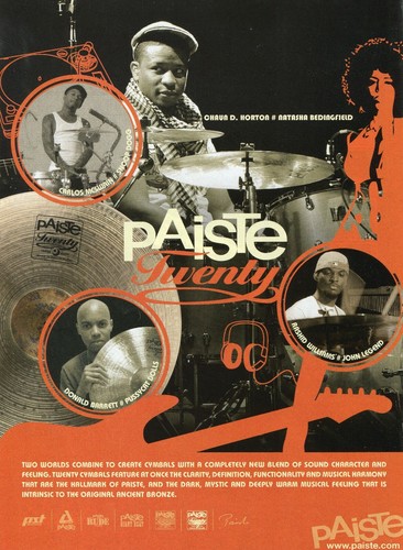 2010 Print Ad of Paiste Twenty Drum Cymbals w Chaun D Horton, Carlos ...