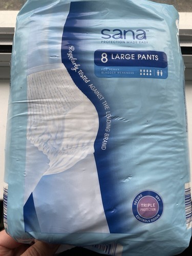 Sana Incontinence Pants for Heavy Bladder Weakness Unisex 4 packs of 8 ...
