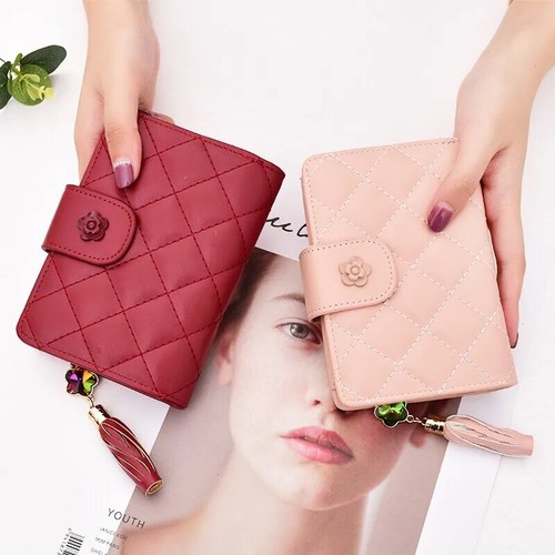 Women RFID Wallet Leather Small Clutch Coins Purse Credit Card Holder ...