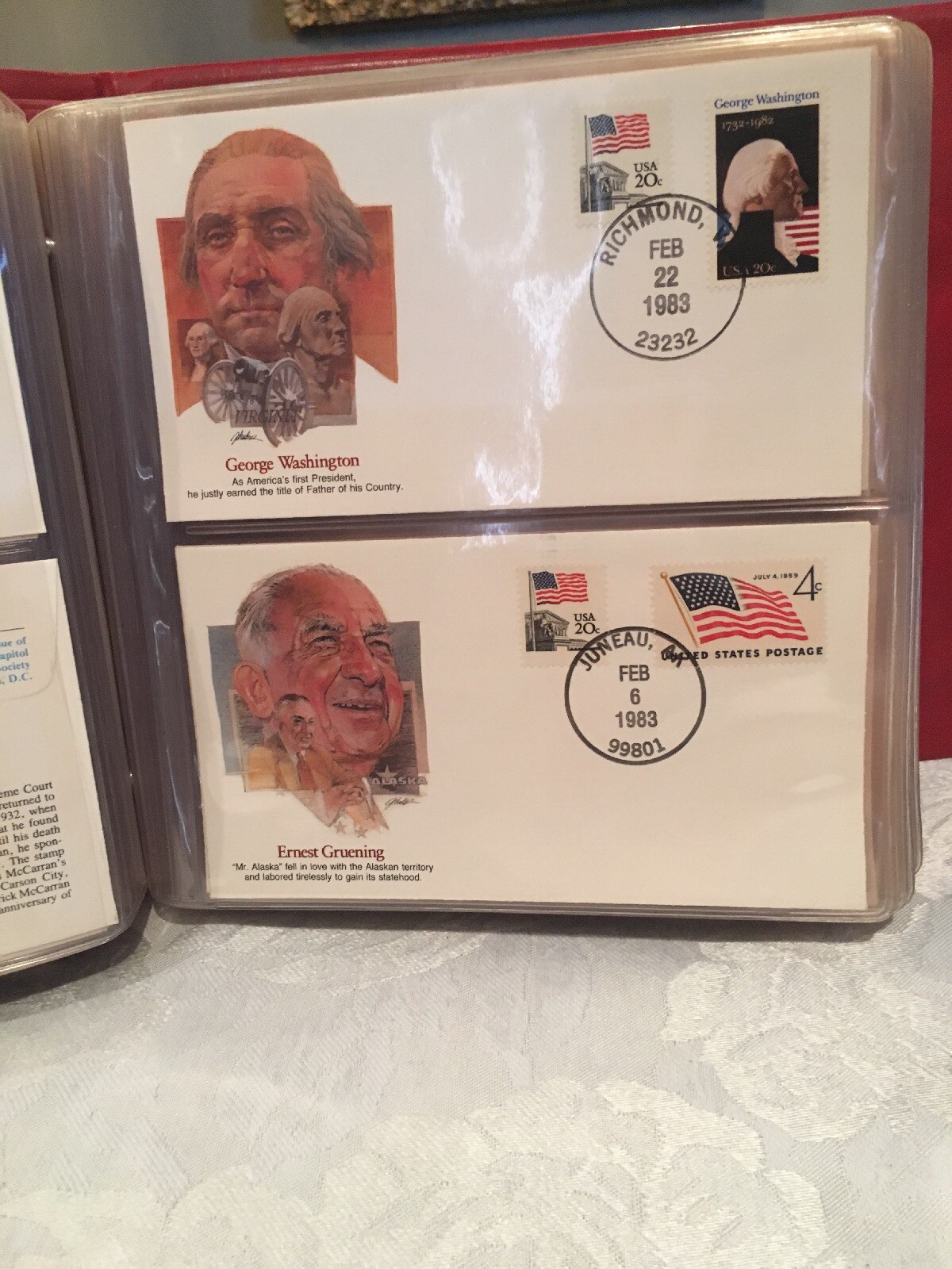 Stamp Collection Commerative Covers Proudest Americans Of The 50 States ...