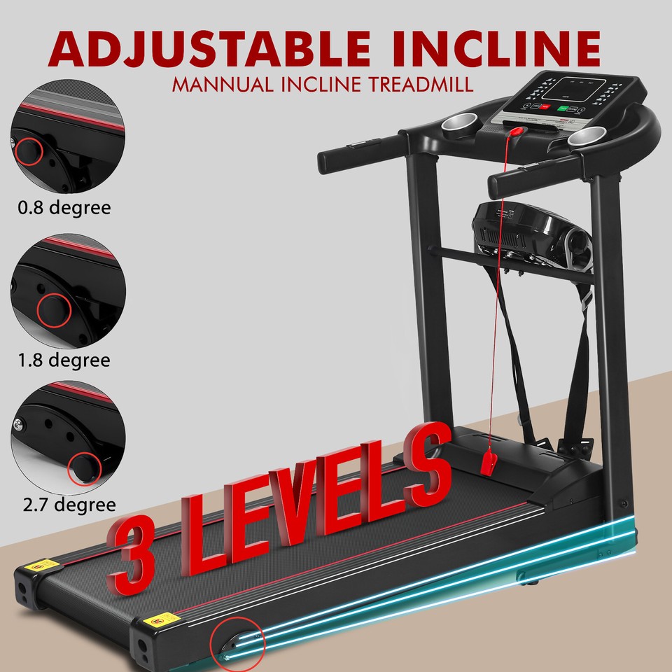 Treadmill Electric Massager & Incline Foldable Motorized Running ...