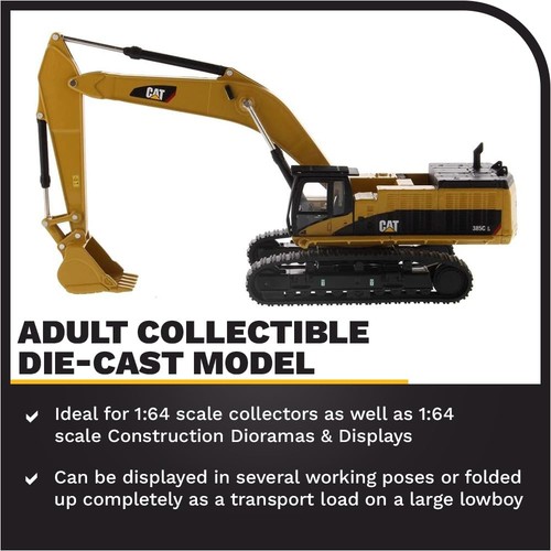 1:64 Caterpillar 385C L Hydraulic Excavator Play Collect Series Cat ...