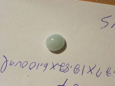 Green Jade Jadeite Cab 11.27x12.82x6.10 MM. Oval 8.70 Carats Pale ...