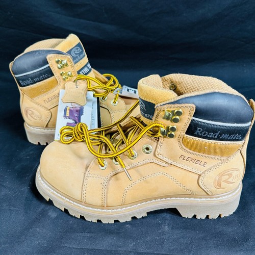 Roadmate Men's Steel Toed Work Boots Size 7 Shock Absorbing Flex Gravel ...