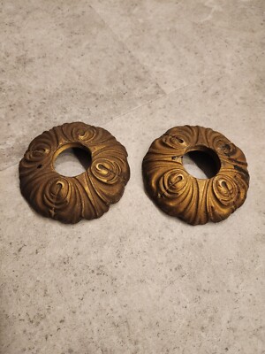 Vintage Fancy Heavy Cast Brass Bobeche Threaded For Socket Chandelier ...