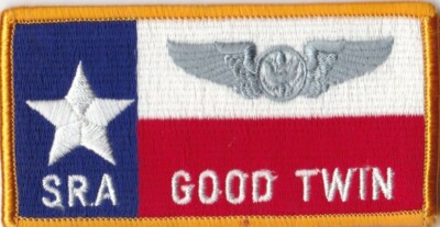 USAF Enlisted Aircrew SRA Good Twin Texas Flag Nametag Wing Patch A-4 ...