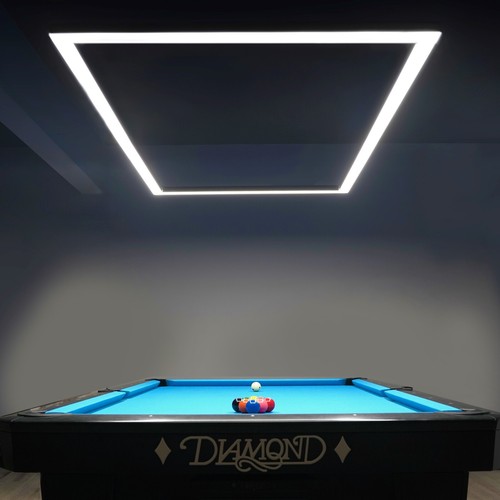 8FT Modern Pool Table Lighting - Perimeter LED Billiard Lights | eBay