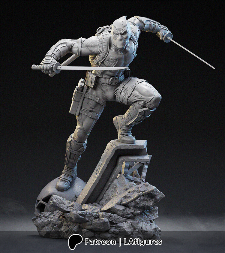 Deadpool 3D Printing Unassembled Unpainted Model Kits Resin Garage Kits ...