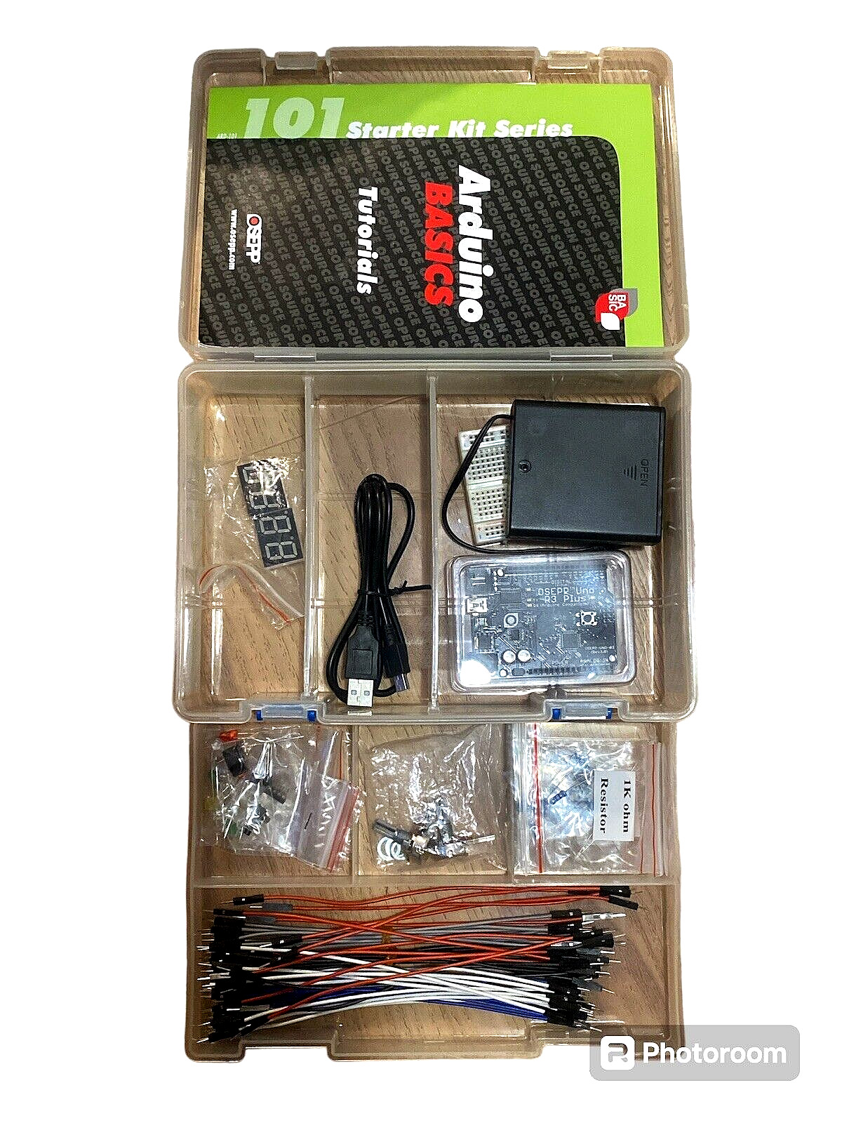 New Arduino Basics 101 Starter Kit Includes OSEPP Uno R3 Plus Board