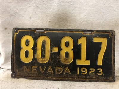 Vintage 1923 Nevada License Plate | eBay