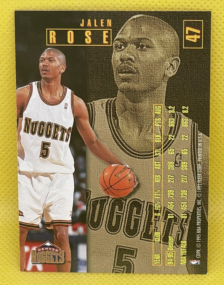 Jalen Rose 1995-96 Fleer #47 Denver Nuggets | eBay