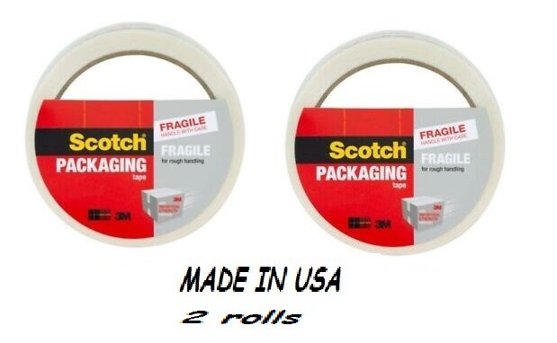 Fragile Marking Tape Handle w/ Care Shipping Packing 1.88” Scotch (2 ...