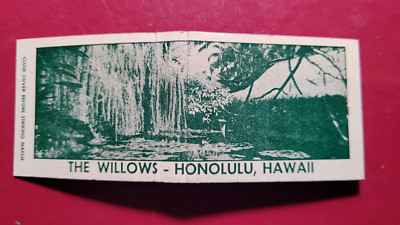 1950's The Willows Tiki Bar Honolulu, HI Unstruck Matchbook Match Cover ...