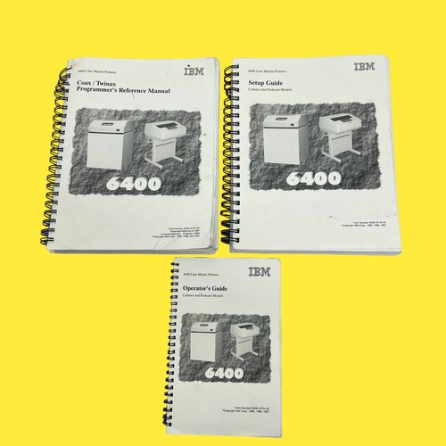IBM 6400 Line Matrix Printers Setup Guide Coax/Twinax Reference Manual ...