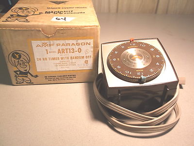 NOS AMF PARAGON 24 HOUR TIMER MODEL ART13-0 W/ RANDOM OFF SWITCH FREE ...
