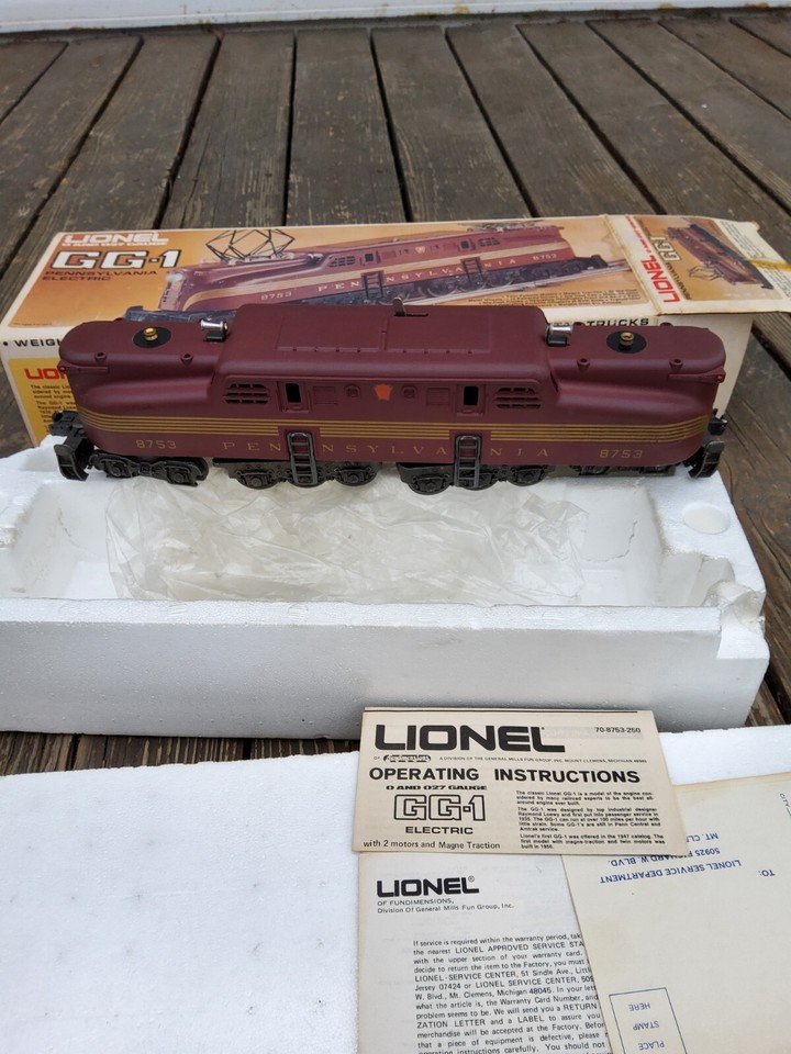 LIONEL O 6-8753 PENNSYLVANIA STRIPE TUSCAN GG1 DUAL MOTOR LN IN ...