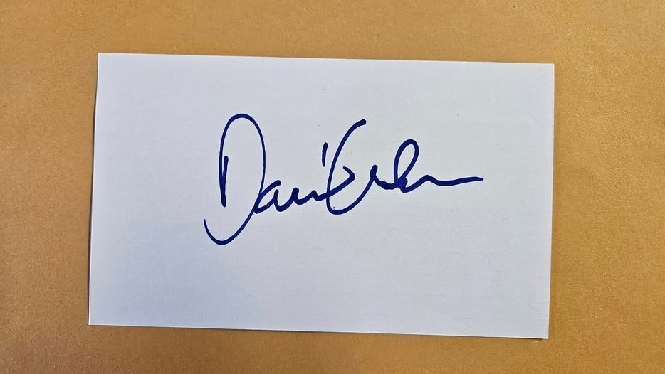 DAVID GILMOUR SIGNED 3x5 INDEX CARD AUTOGRAPH - PINK FLOYD | eBay