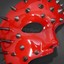Men's Red Spiked Half Phantom Mask Halloween Unisex Masquerade Costume ...